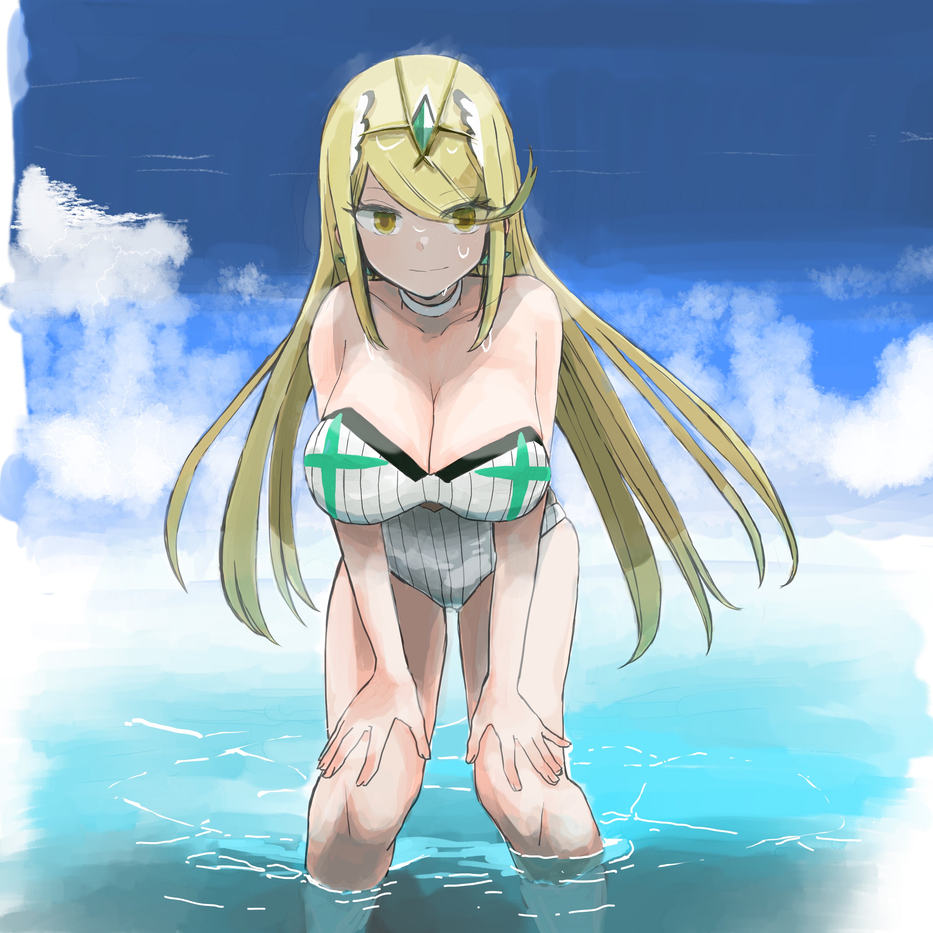 Mythra enjoying the sea | Scrolller