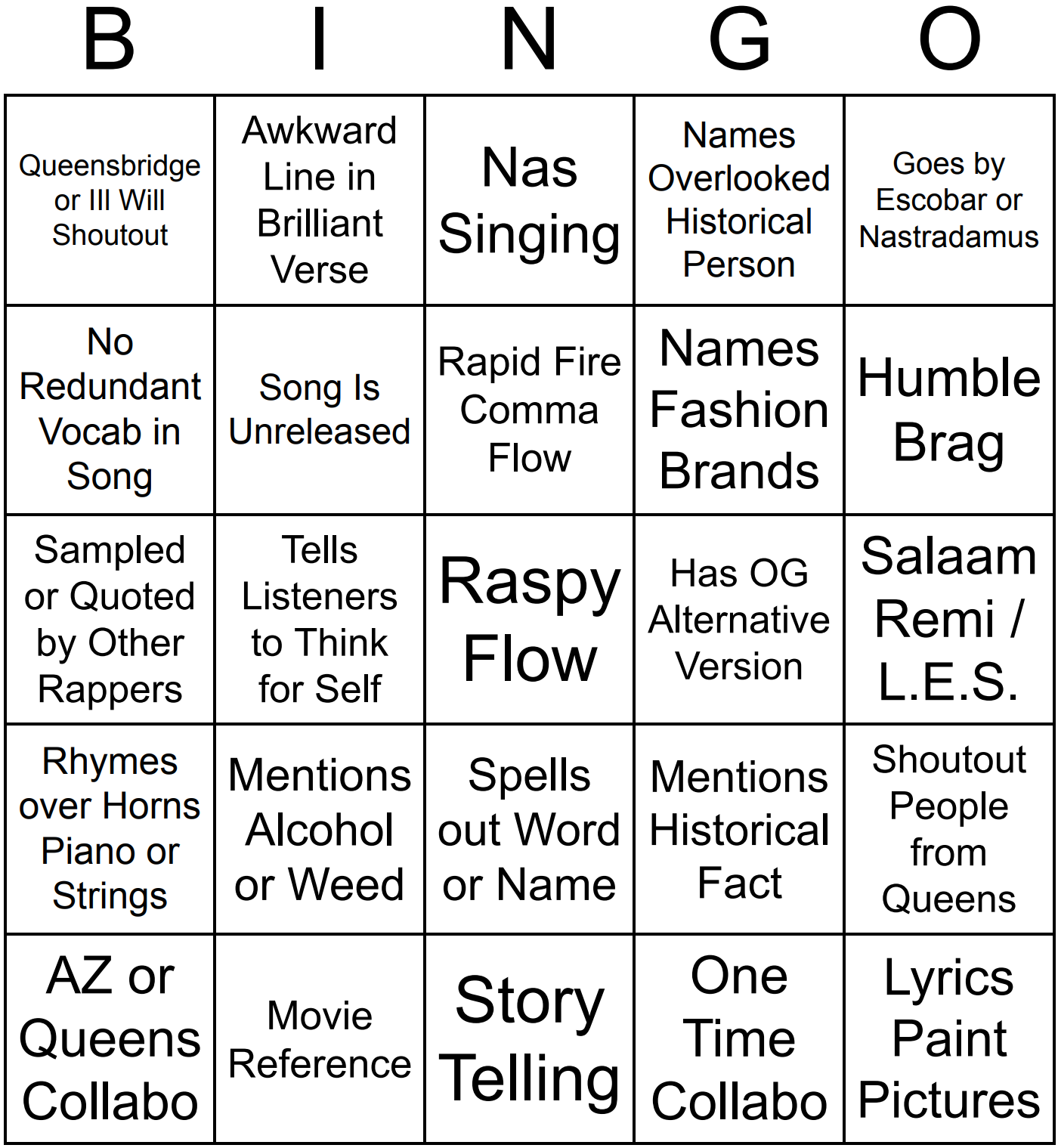Nas Bingo | Scrolller