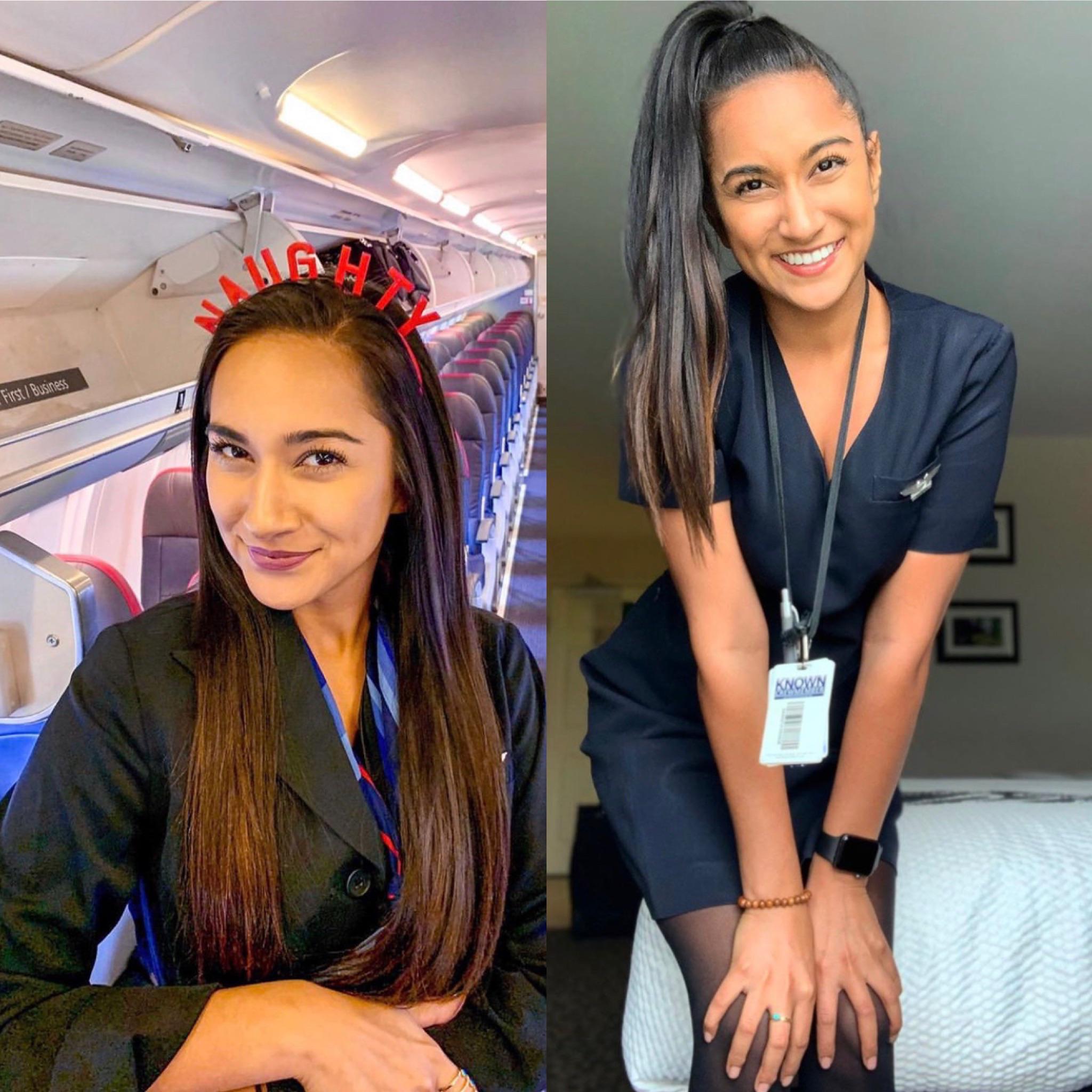 Naughty flight attendant. | Scrolller