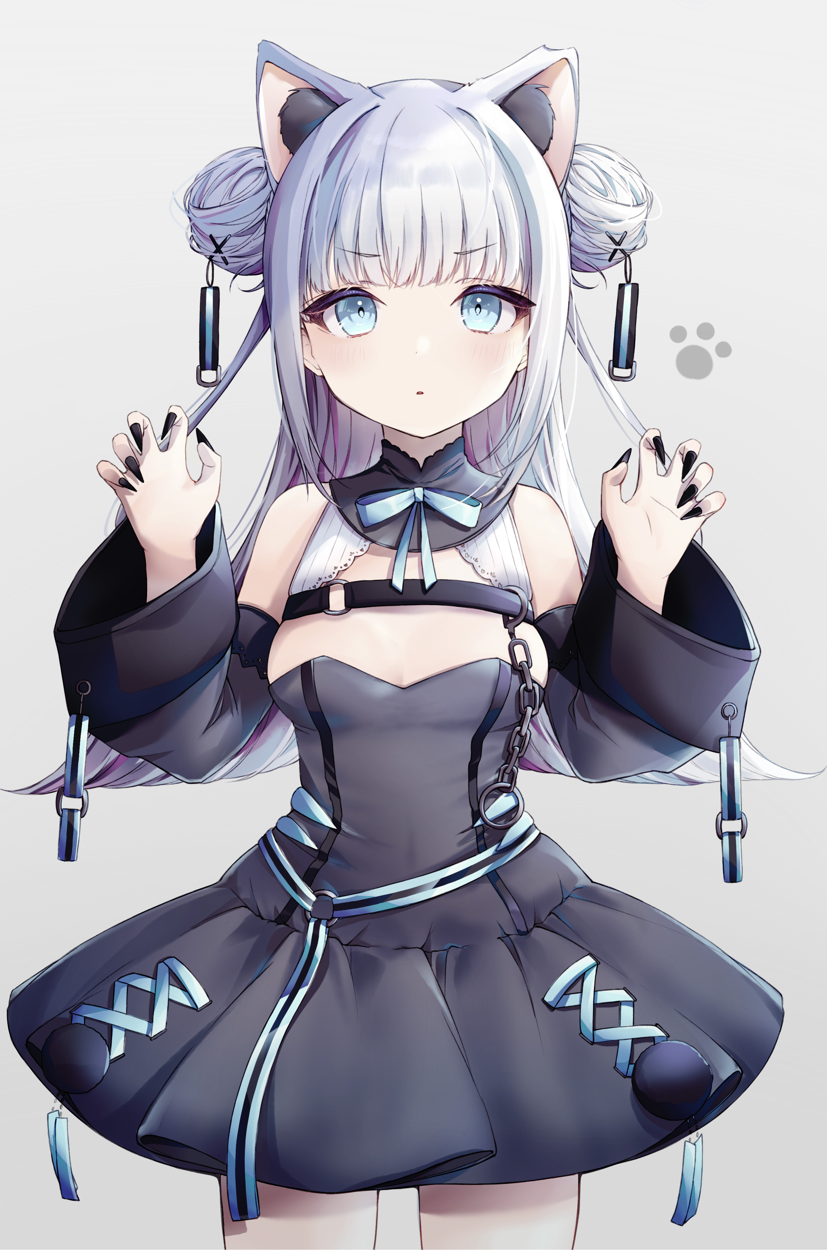 Neko showing off her black claws [Original] | Scrolller