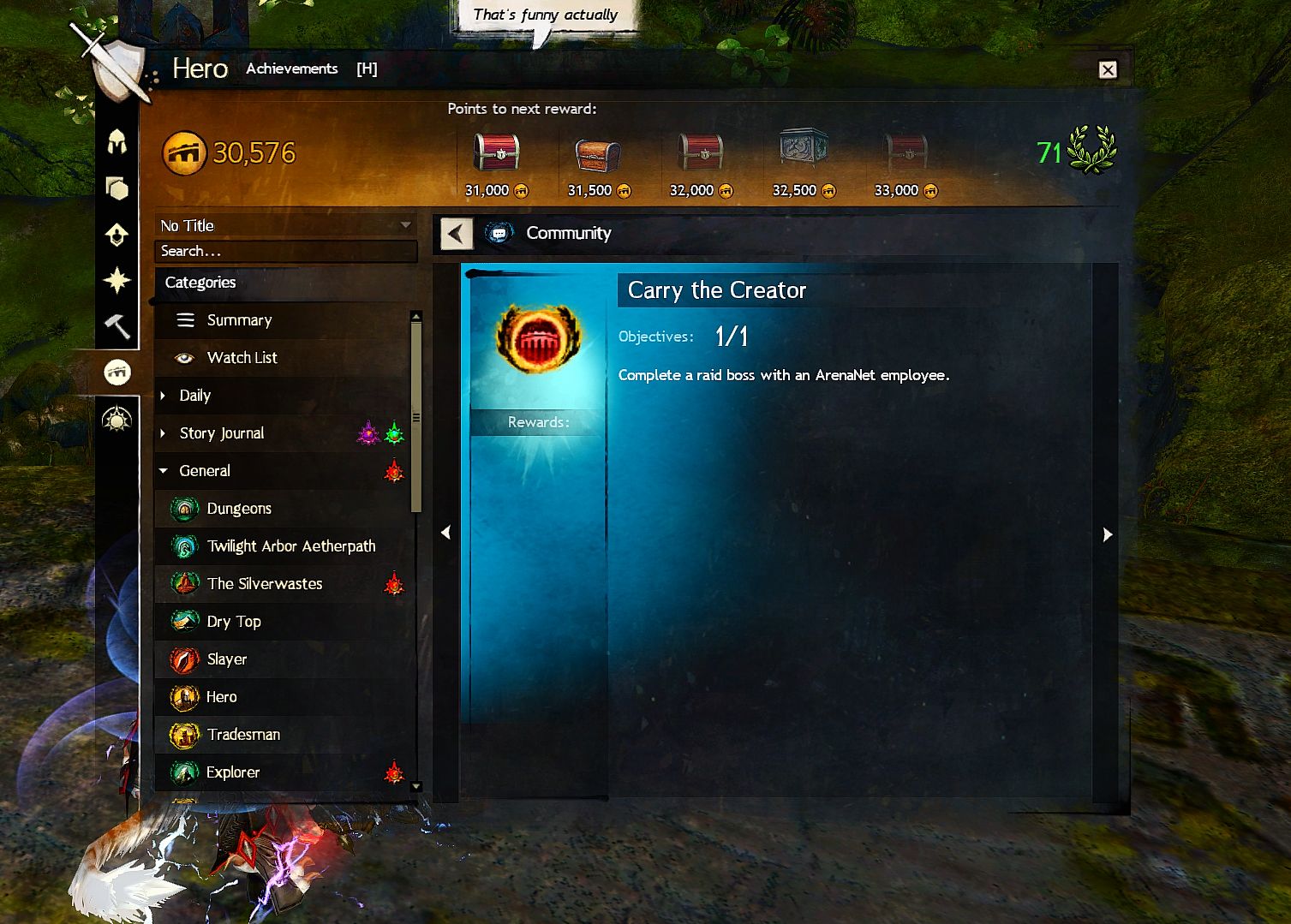 New achievement: Carry the Creator | Scrolller