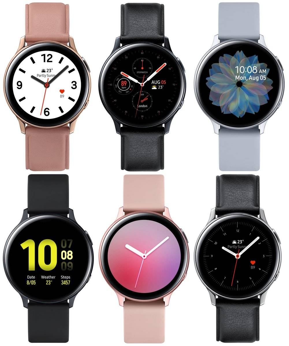 New official renders of the Watch Active 2. The ones at the top are the 40mm versions and the ...