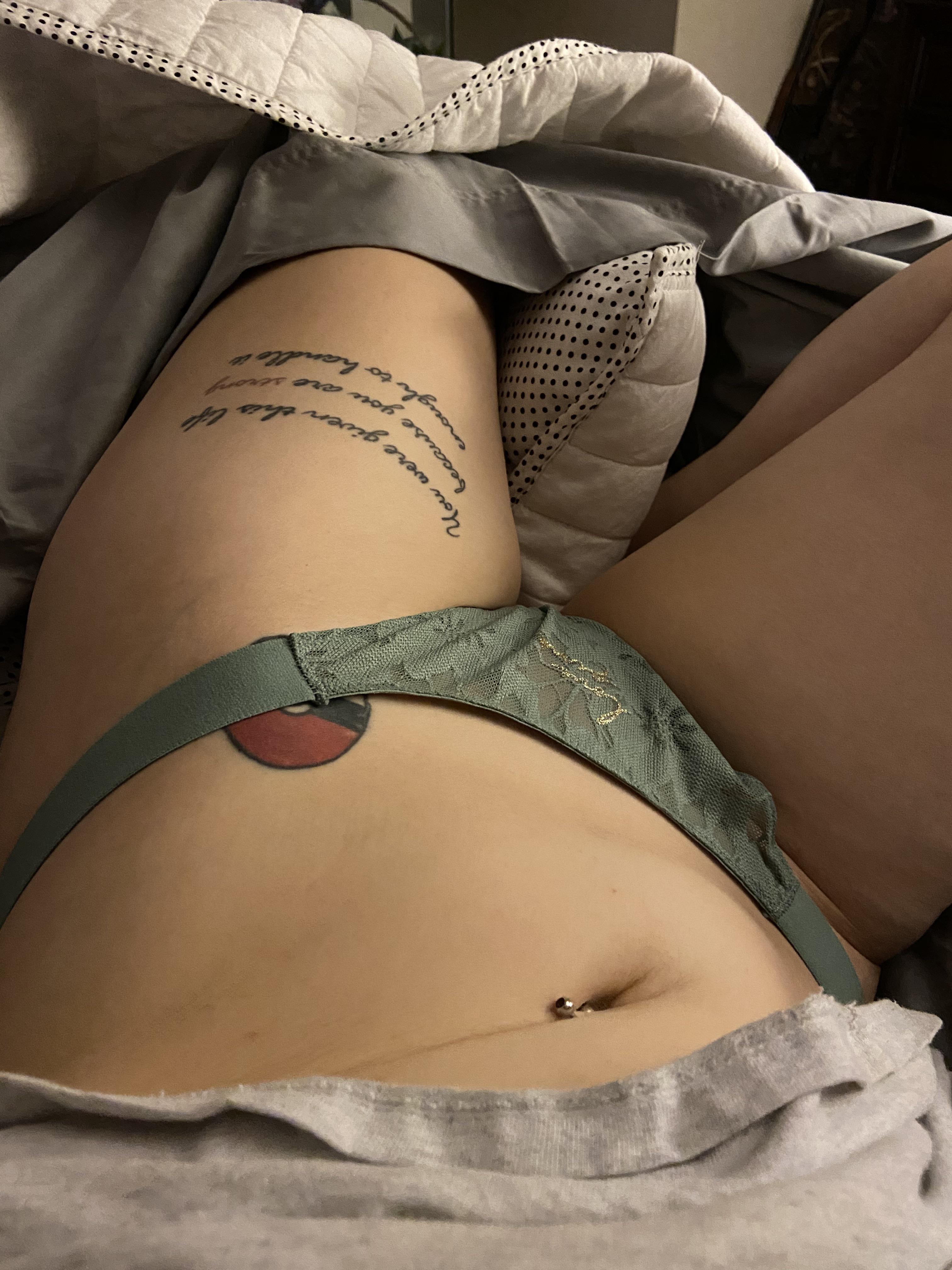 New [panties] are so wonderful to sleep in — who wants to help me create a little wet spot on my ...