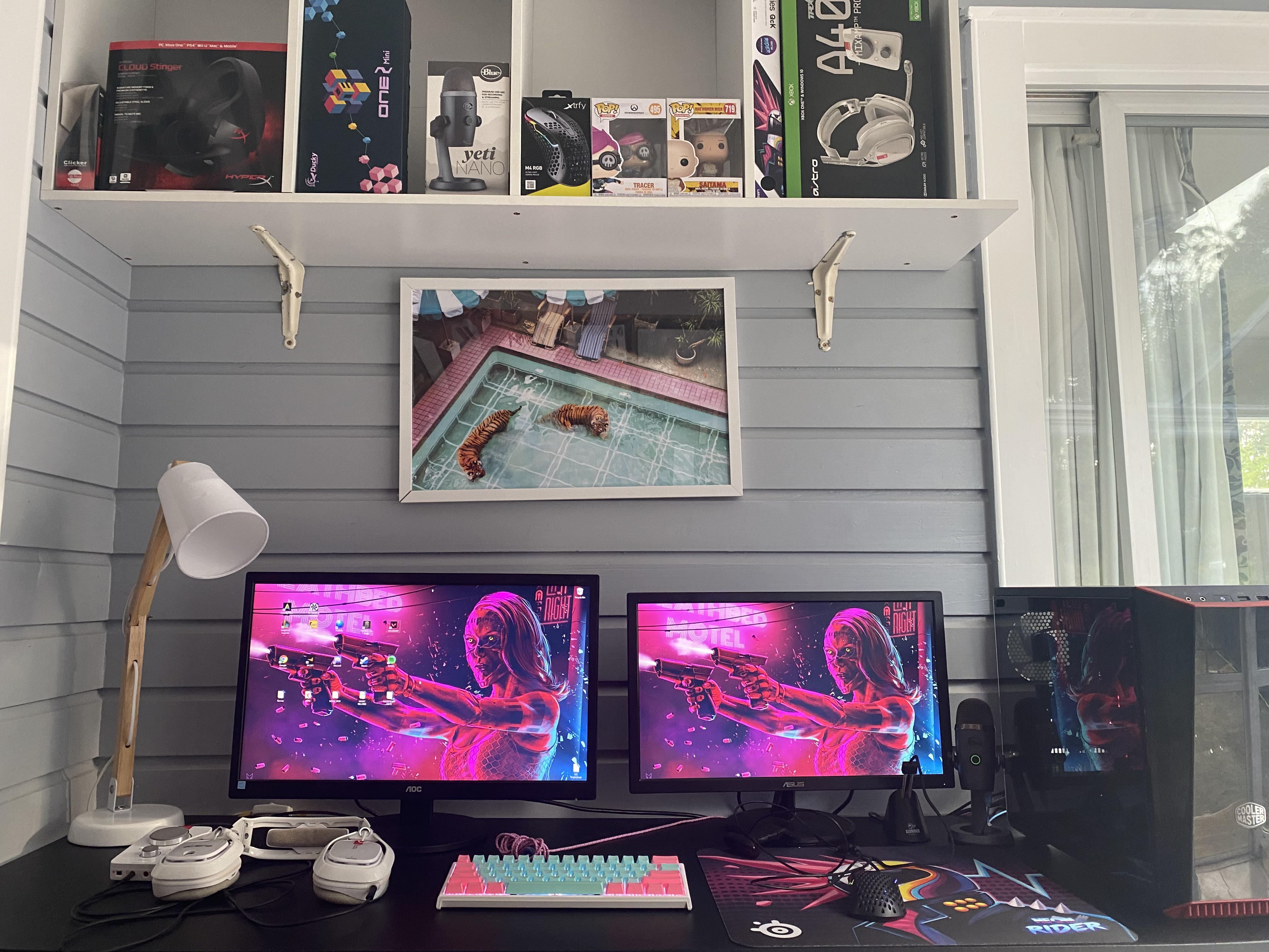 New set up really happy on how it turned out! Yes the painting is a bit ...