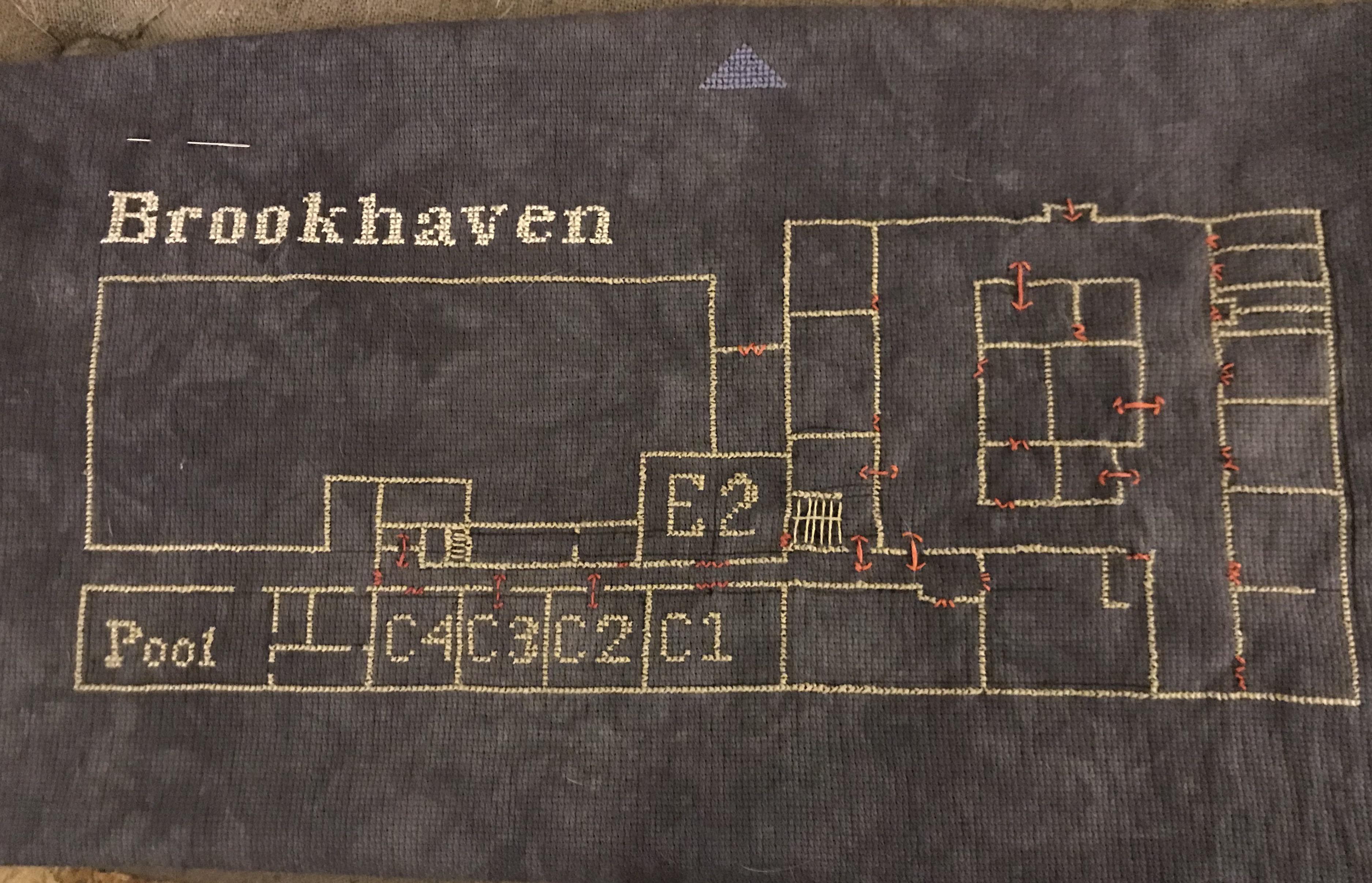 New to cross stitching, made my own Brookhaven Hospital map! | Scrolller