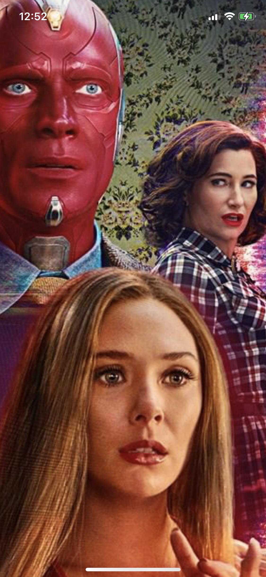 New Wandavision poster - did anyone notice the little face in the wallpaper between Vision and ...