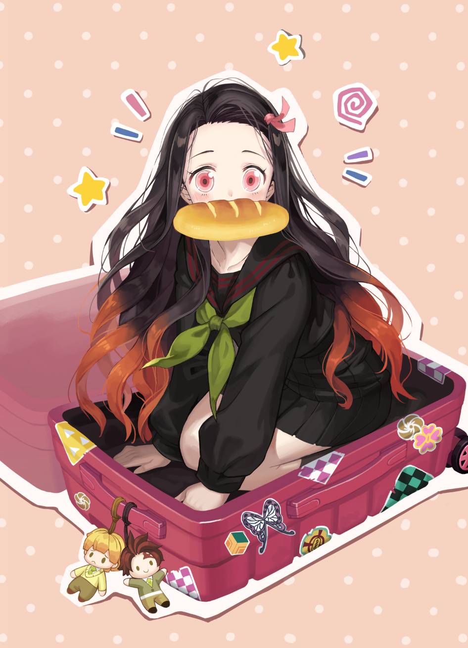 nezuko in a suitcase 🌸 | Scrolller
