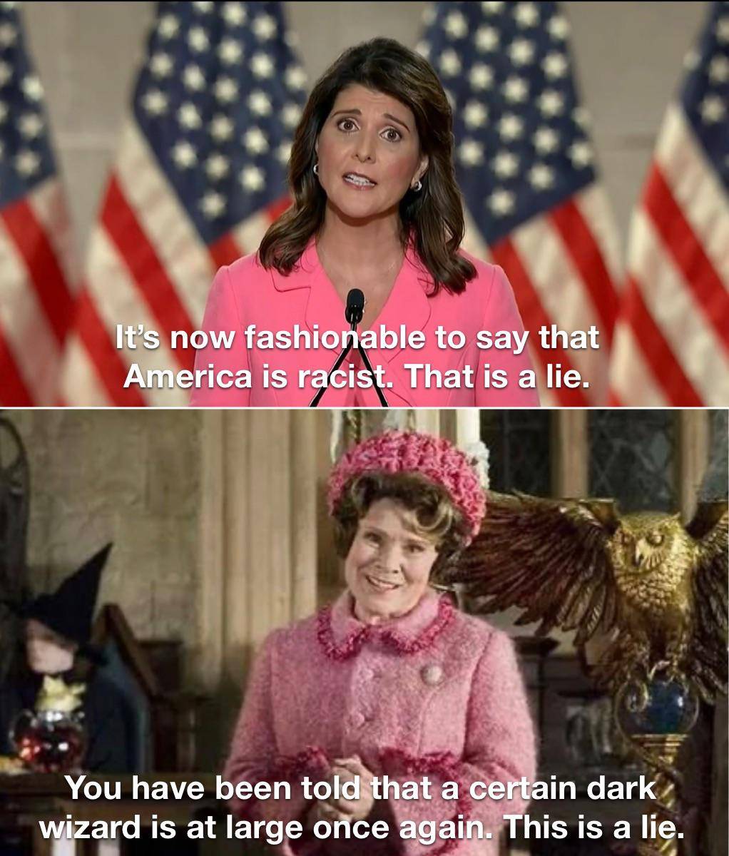 Nikki Haley channeling Dolores Umbridge | Scrolller