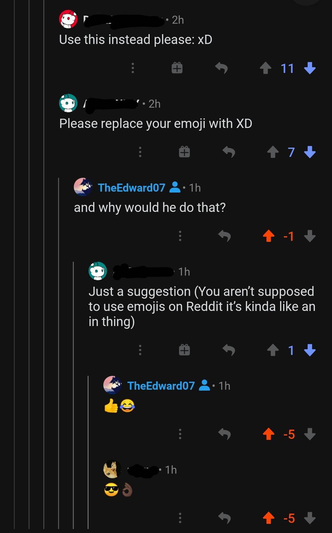 Nooo! it's reddit you can't use emojis! | Scrolller