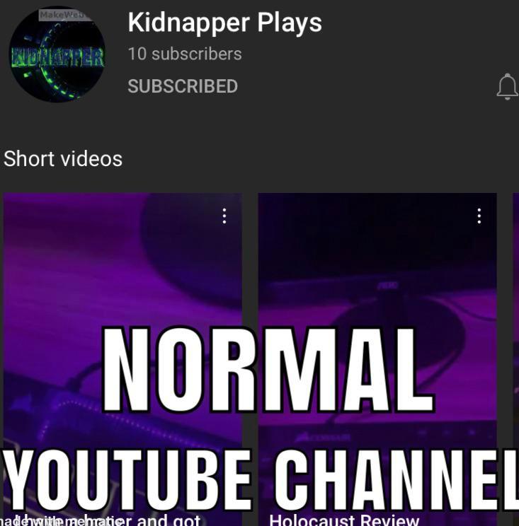 Normal YouTube Channel Nothing Wrong | Scrolller