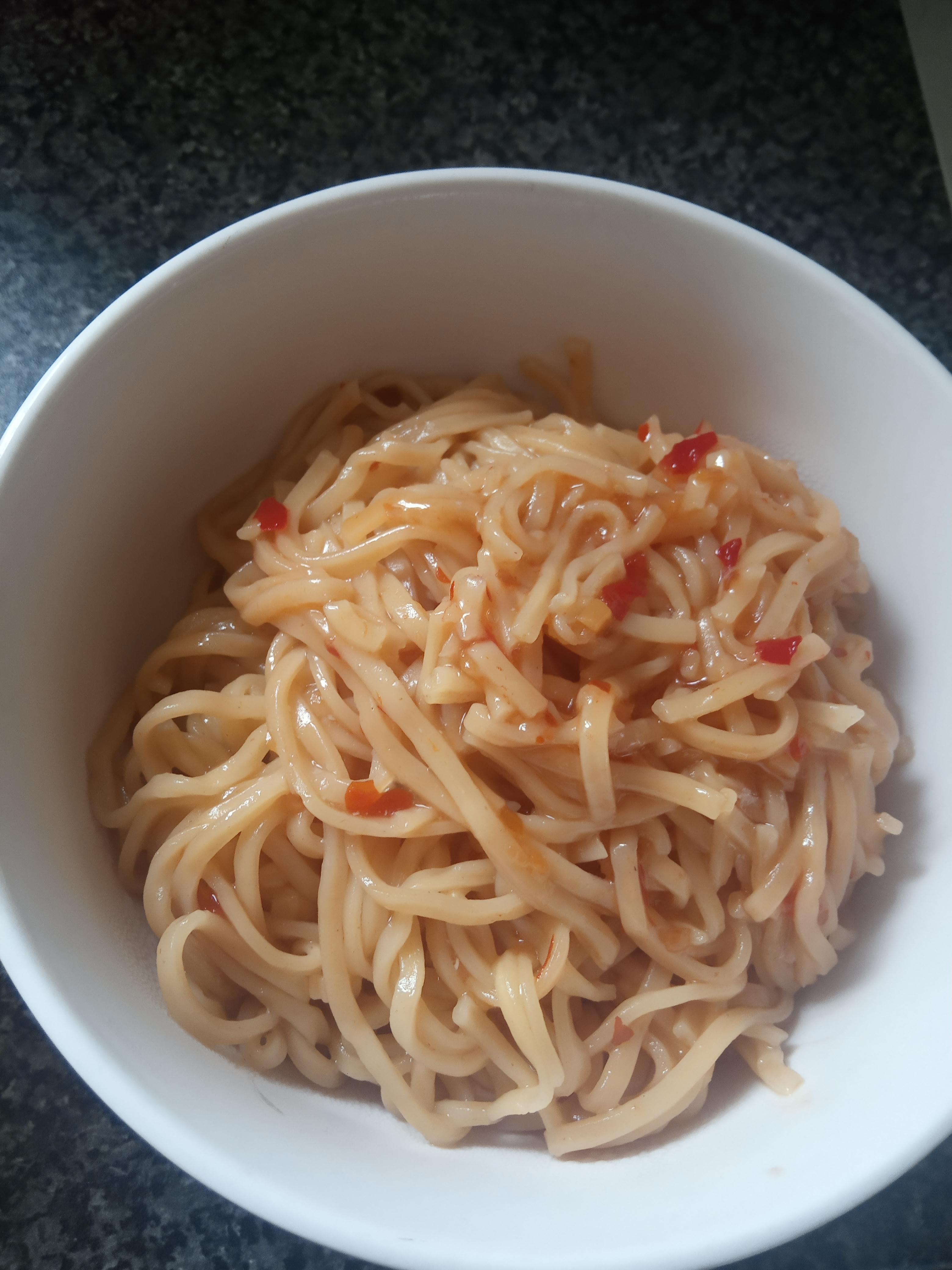 Not exactly gourmet but since it's my birthday I made my favourite food ...