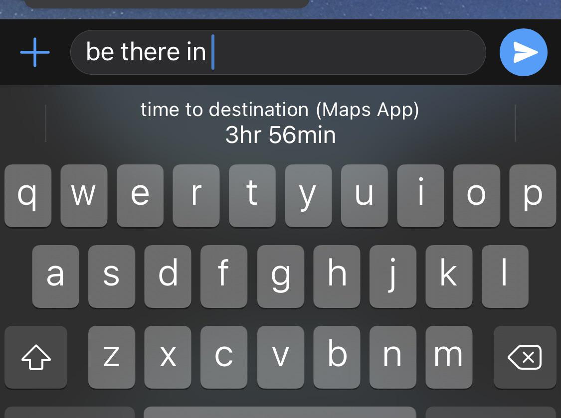 Not sure if this is a new feature? Was texting my friend while on carplay and this came up ...