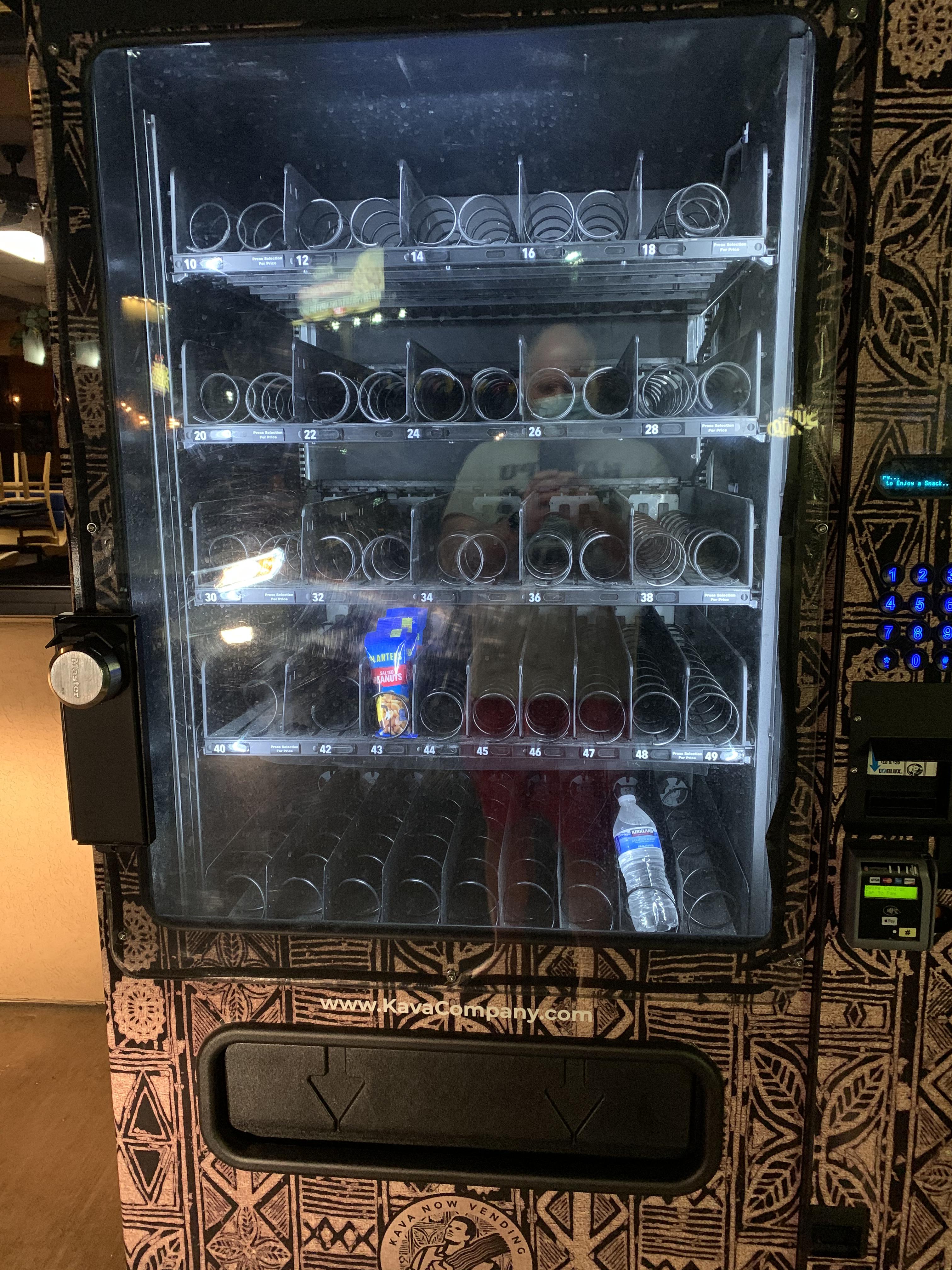 Not what you want to see at the kava vending machine when you realize that you left all your ...