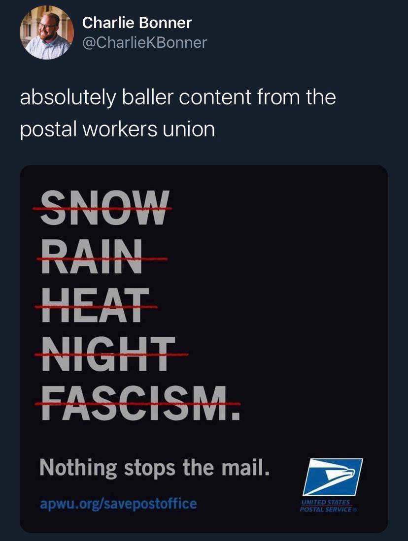 Nothing stops the mail. | Scrolller
