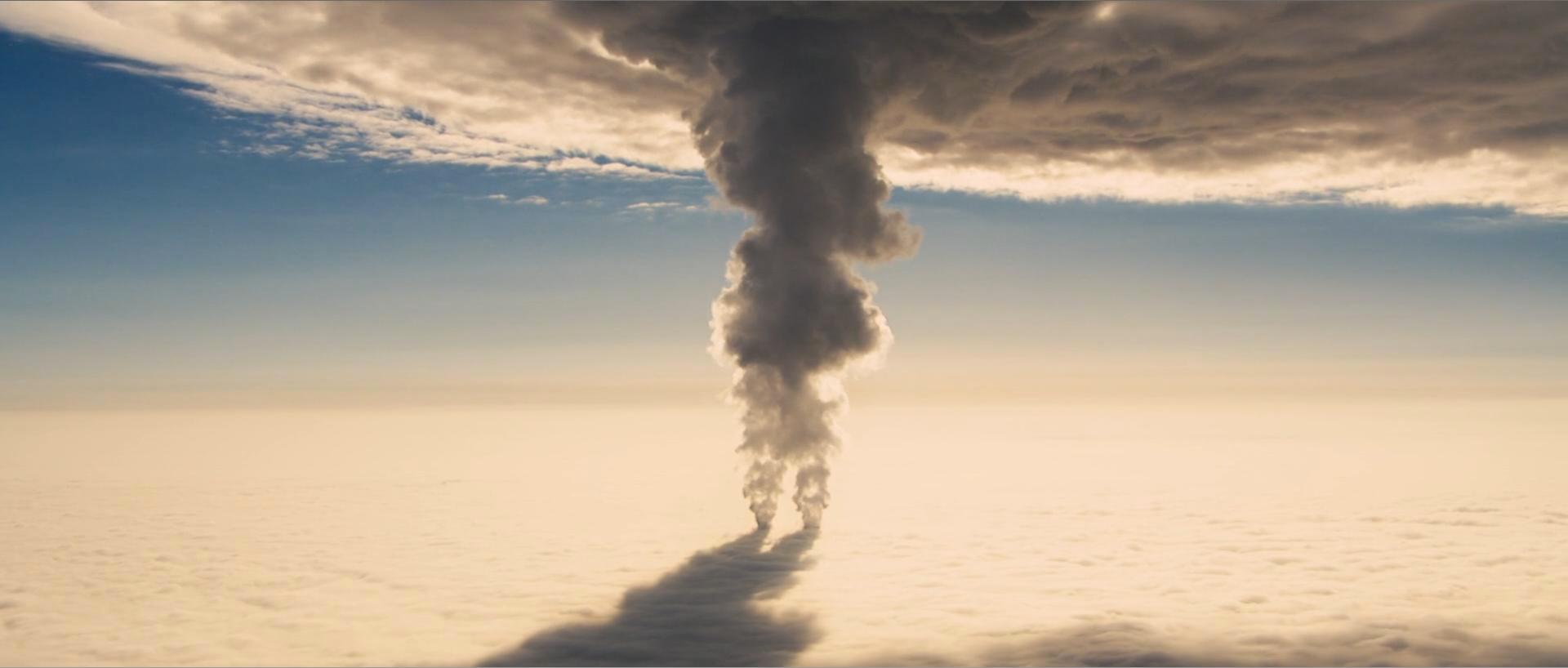 Nuclear Power Plant from above the clouds | Scrolller