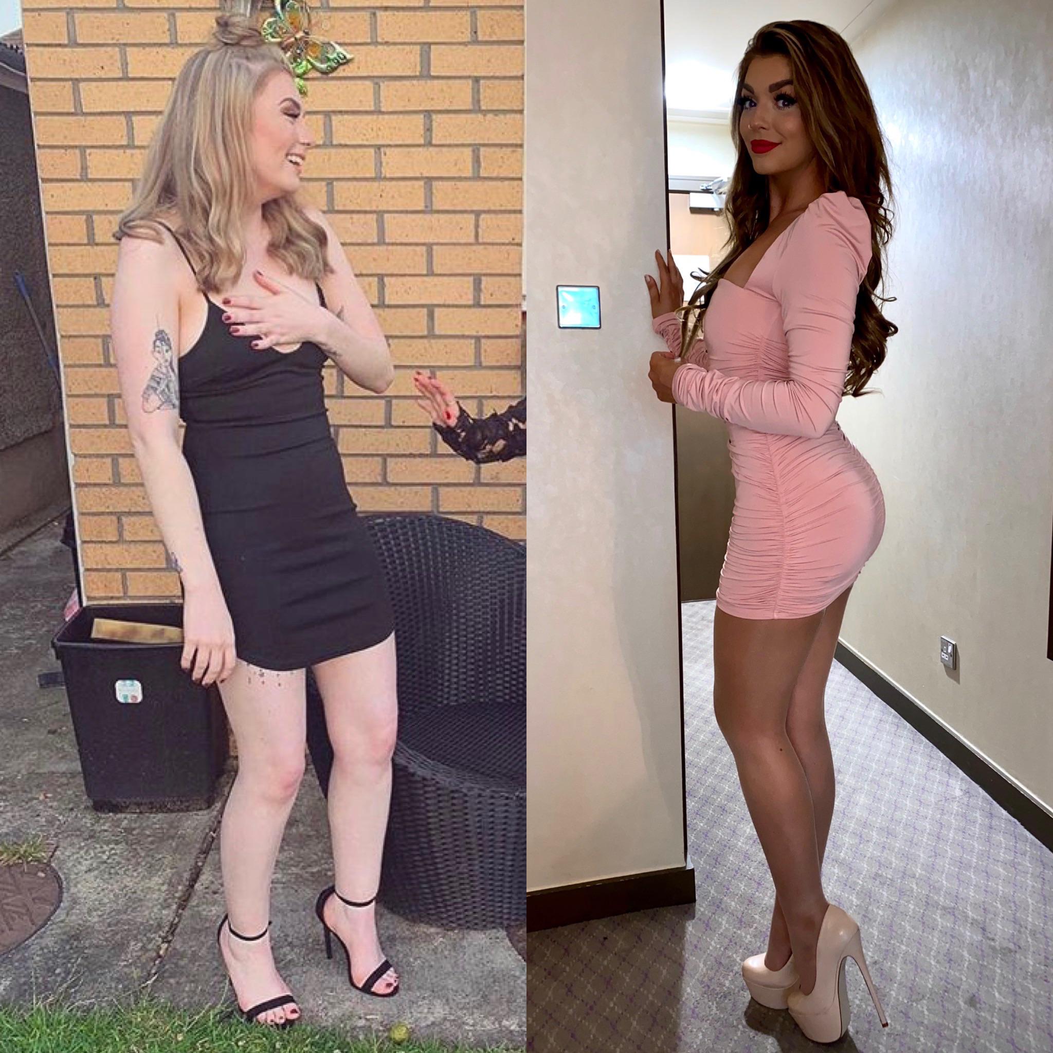 [OC] 6 months difference. Getting my lips done on Monday too 😍 I love the slutty bimbo I’m ...