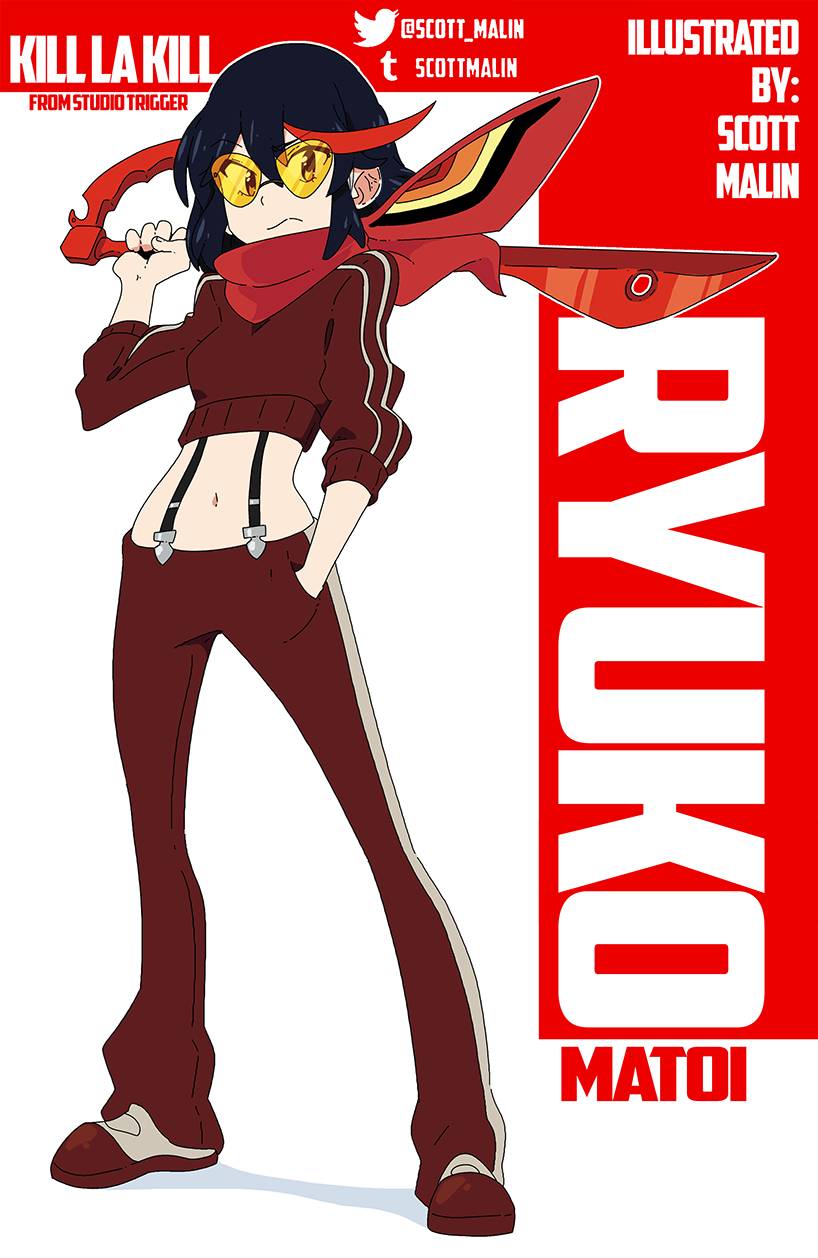 [OC]Always wanted to draw Ryuko in this red tracksuit thing. Took my shot at it finally! | Scrolller
