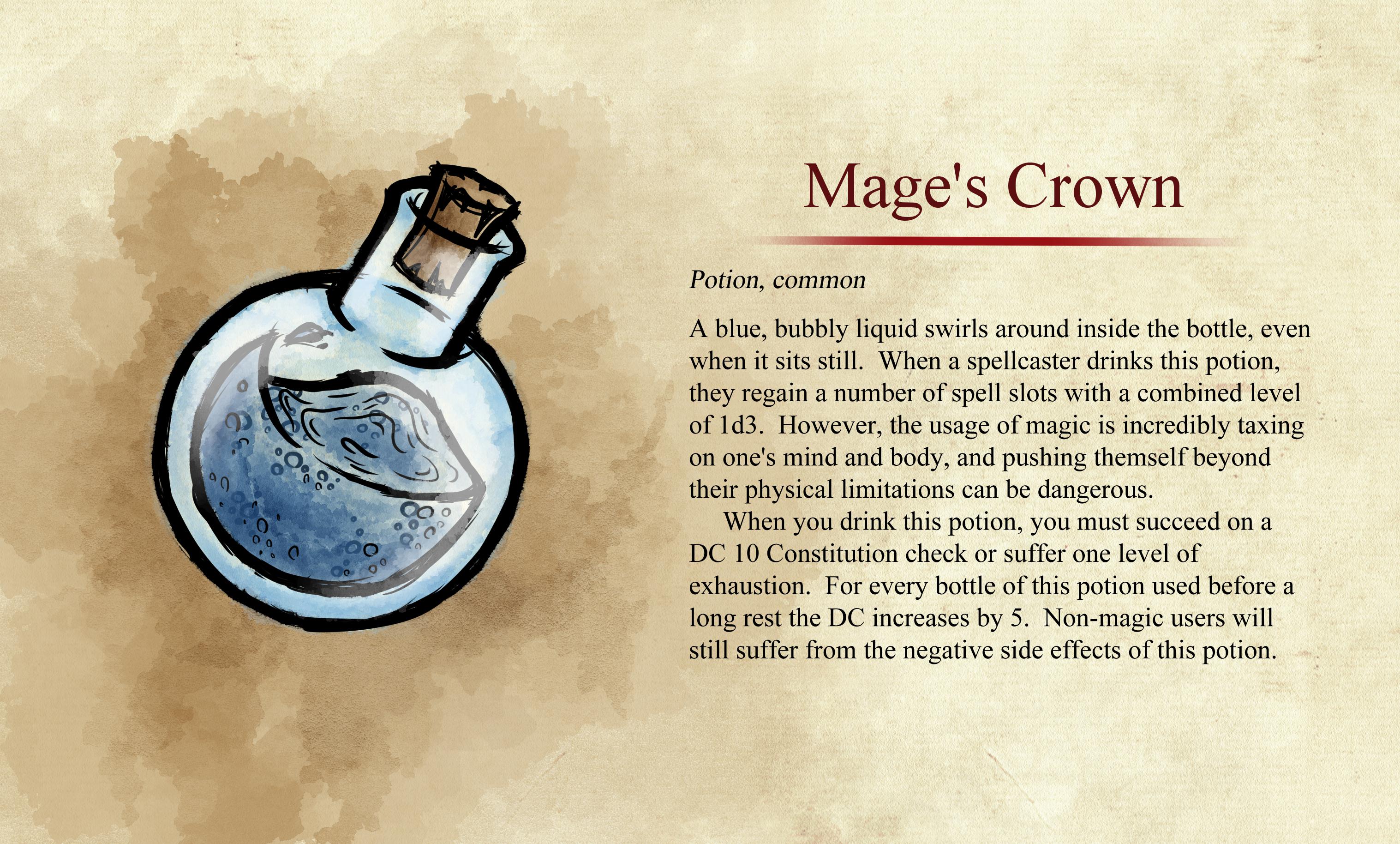 [OC] [Art] Mage's Crown, my Homebrewed Magicka Potion. | Scrolller
