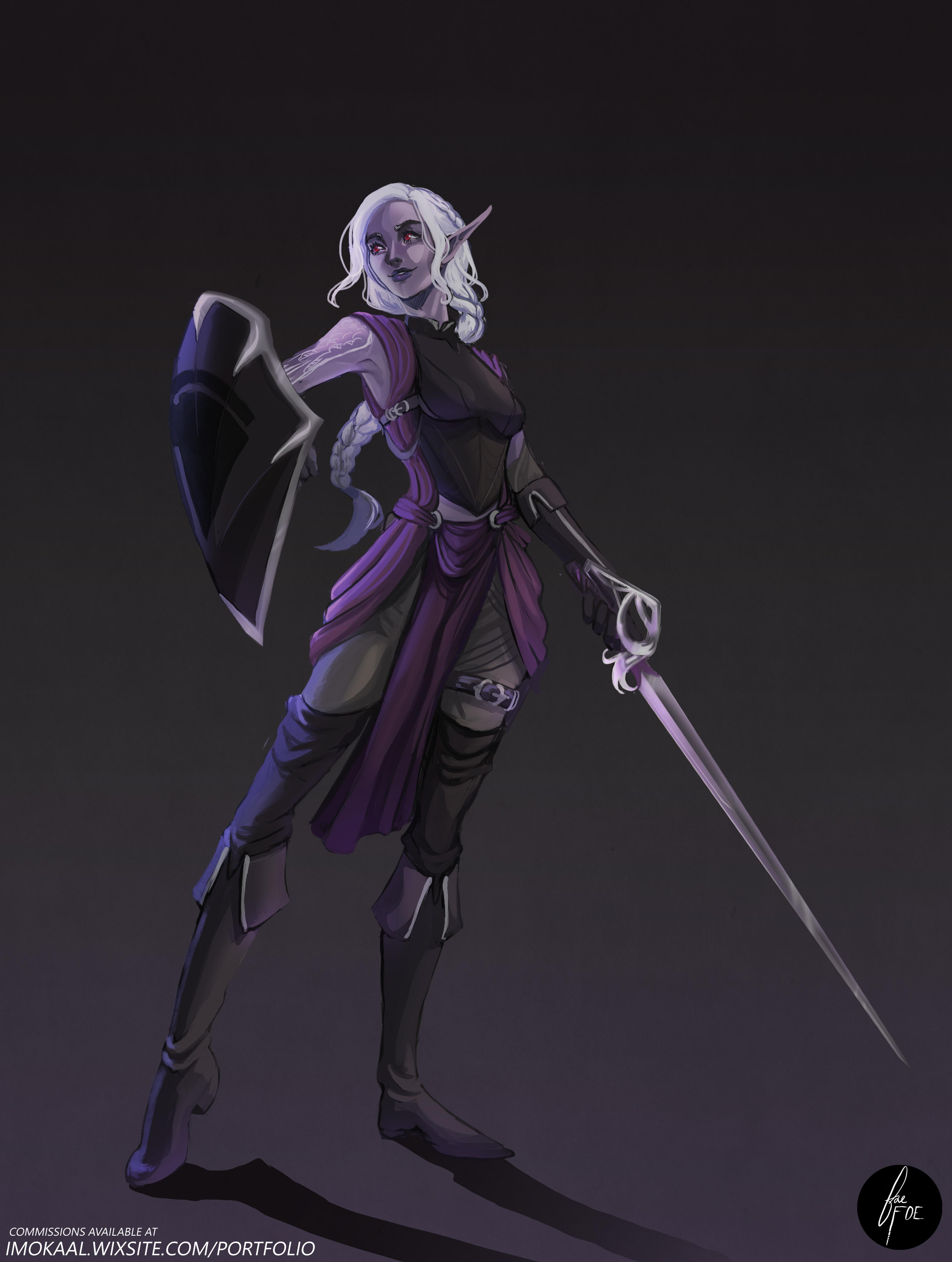 [OC] Dex based Paladin Drow | Scrolller