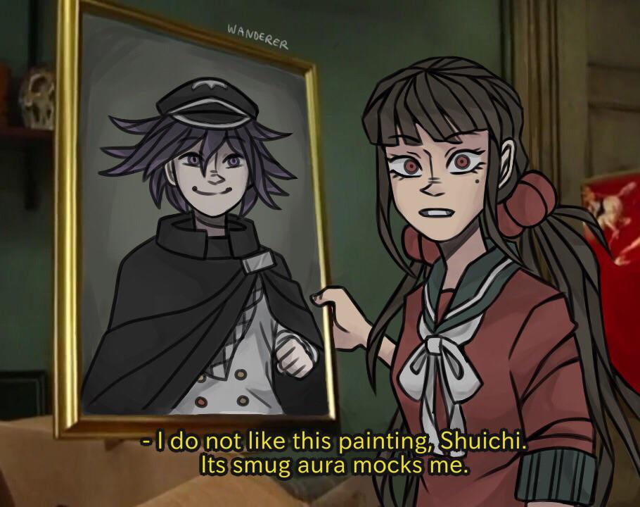 [OC] kokichi is the physical embodiment of the smug knife cat meme ...