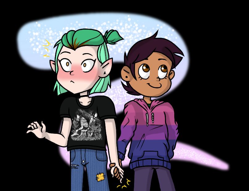 [OC] My first real drawing of them (Amity is wearing some of Luz's old clothes) | Scrolller