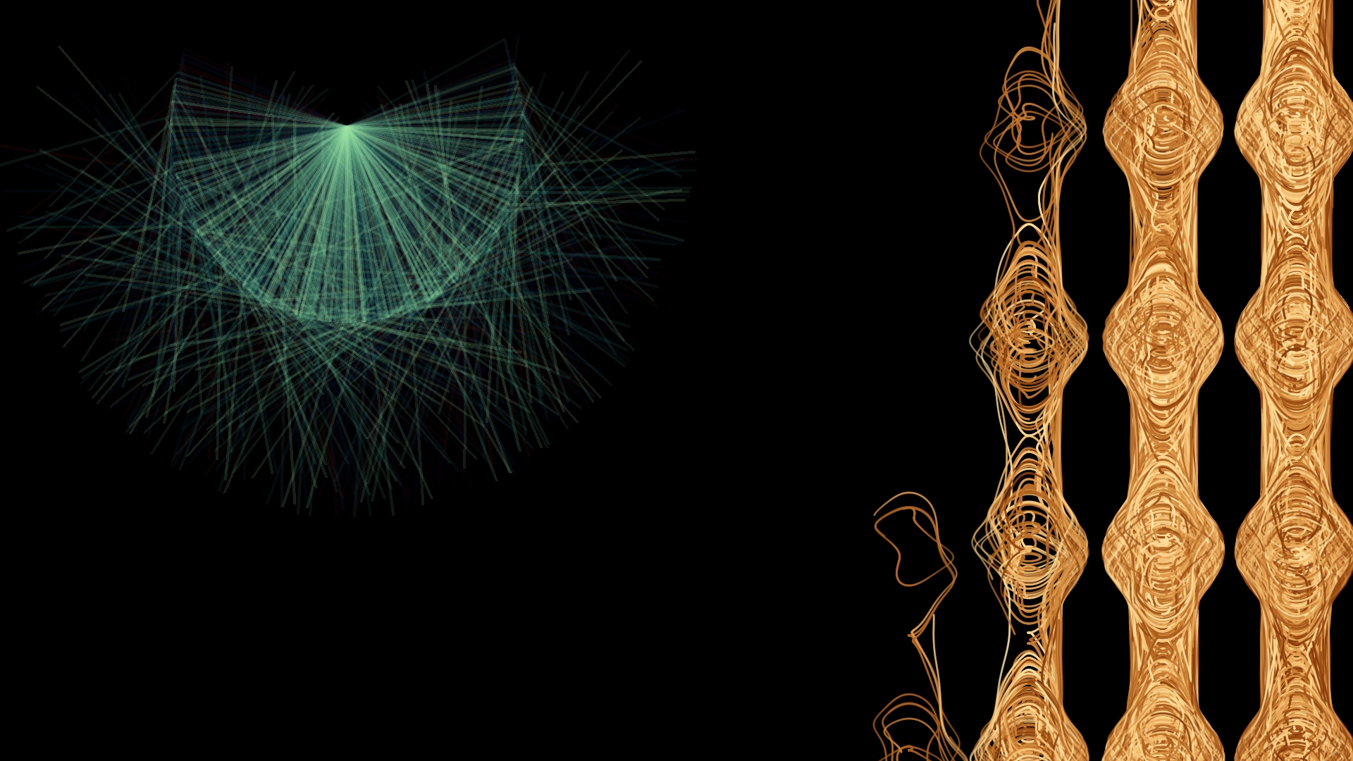 [OC] Phase space of 1000 double pendulums | Scrolller
