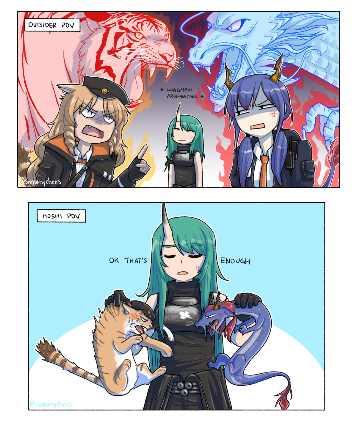 [oc] tiger vs dragon | Scrolller