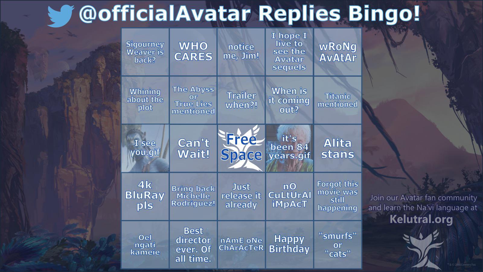 @officialavatar Replies Bingo | Scrolller