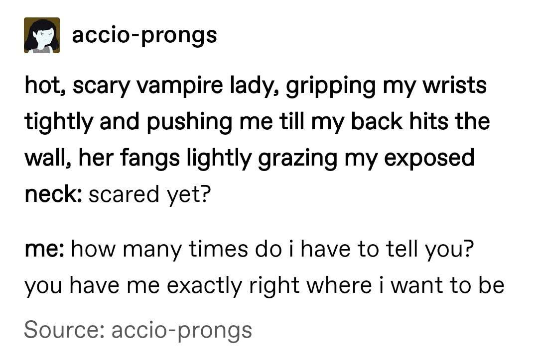 oh hey I'm back and thirsting for more vampires | Scrolller