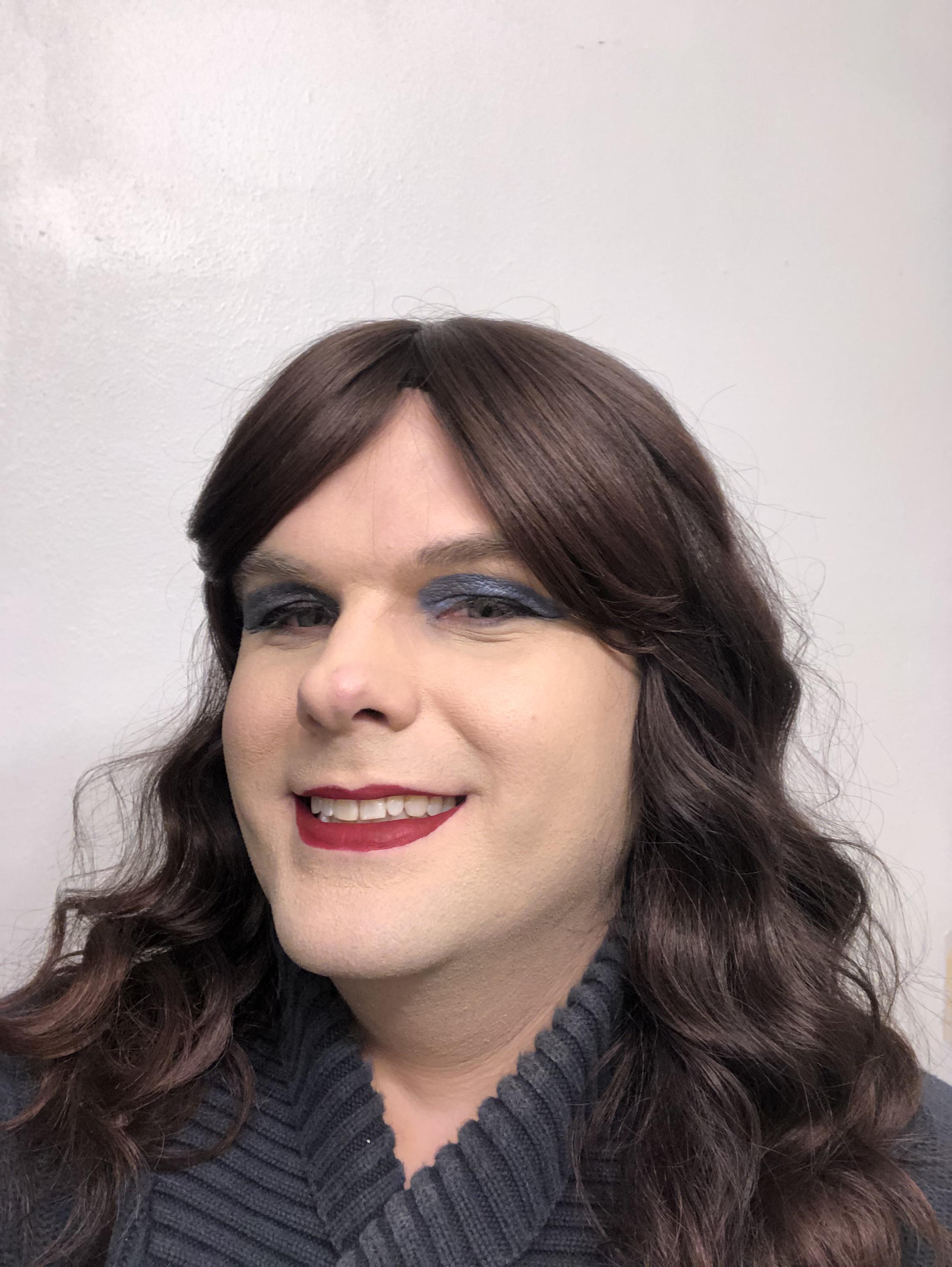Okay, only second time I tried on makeup. I’m pre-HRT and don’t have ...