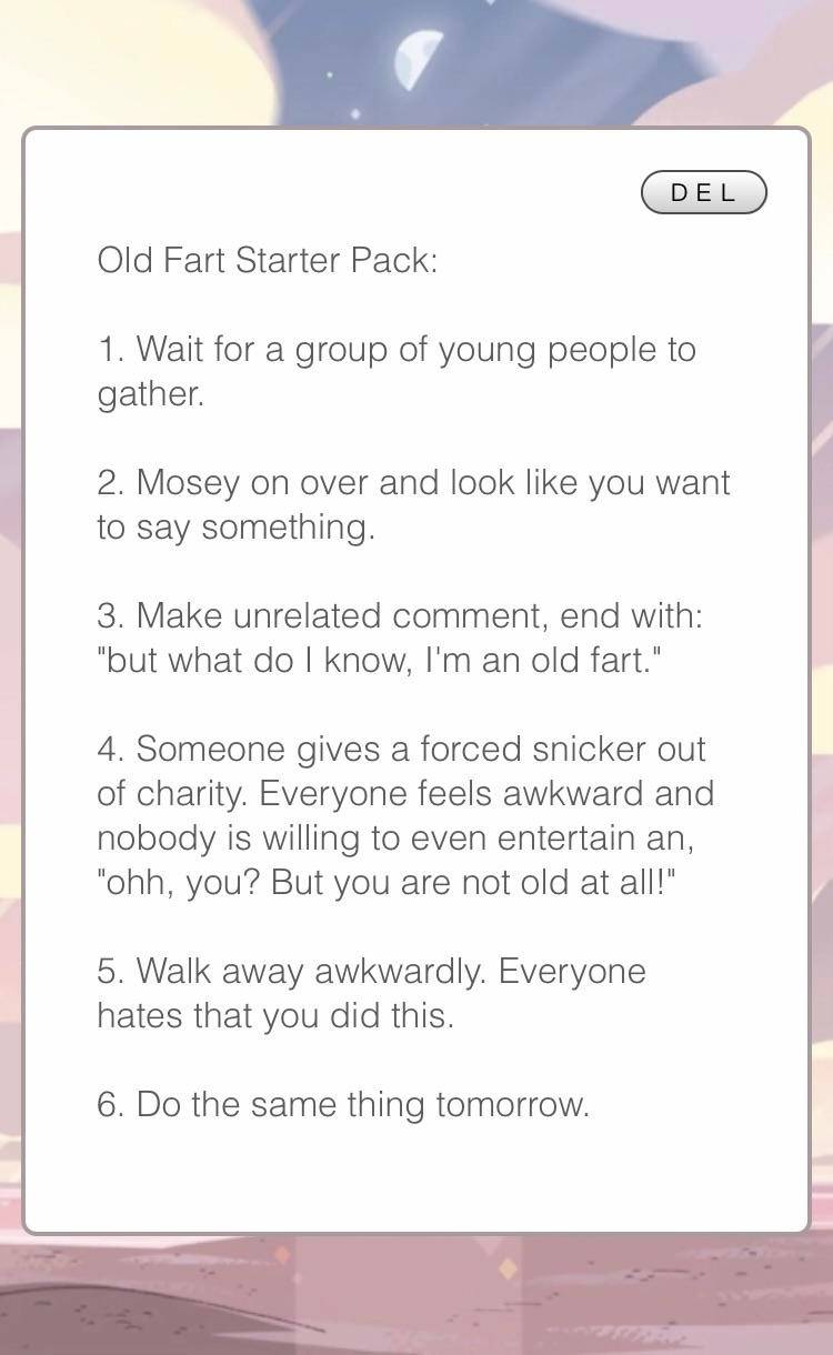 Old Fart Starter Pack | Scrolller