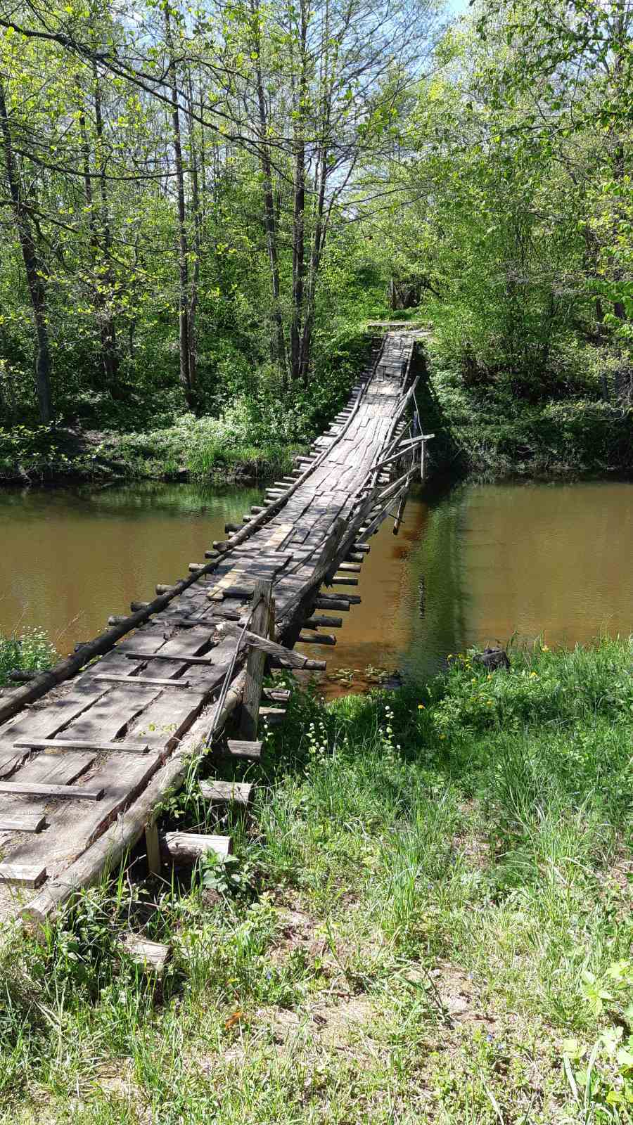Old suspension bridge (river Naroch) | Scrolller