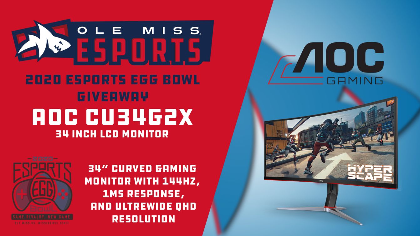 Ole Miss Esports is partnering with AOC Gaming to give away a 34'' Gaming Monitor | Scrolller