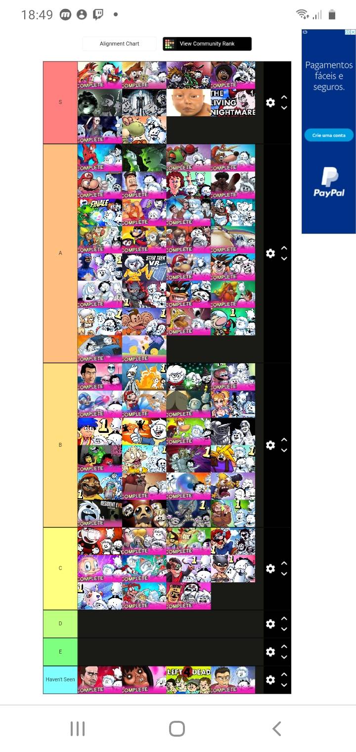 OneyPlays series tier list | Scrolller