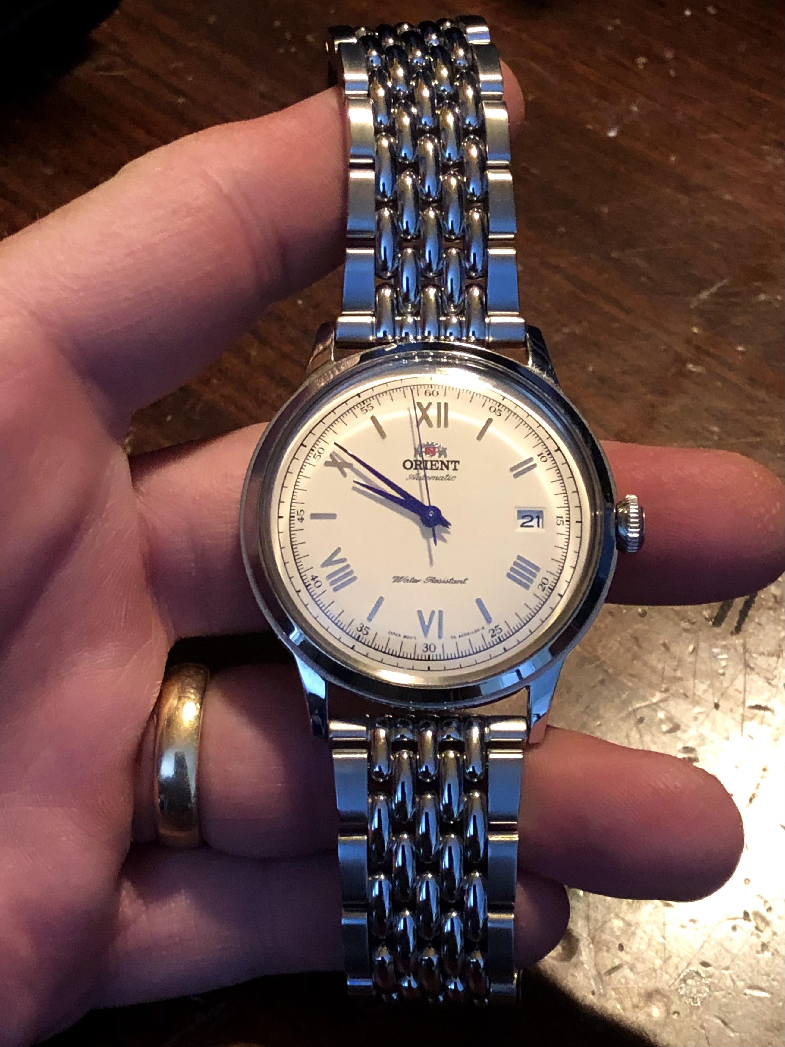 [Orient Bambino] Trying it out on a beads-of-rice bracelet | Scrolller