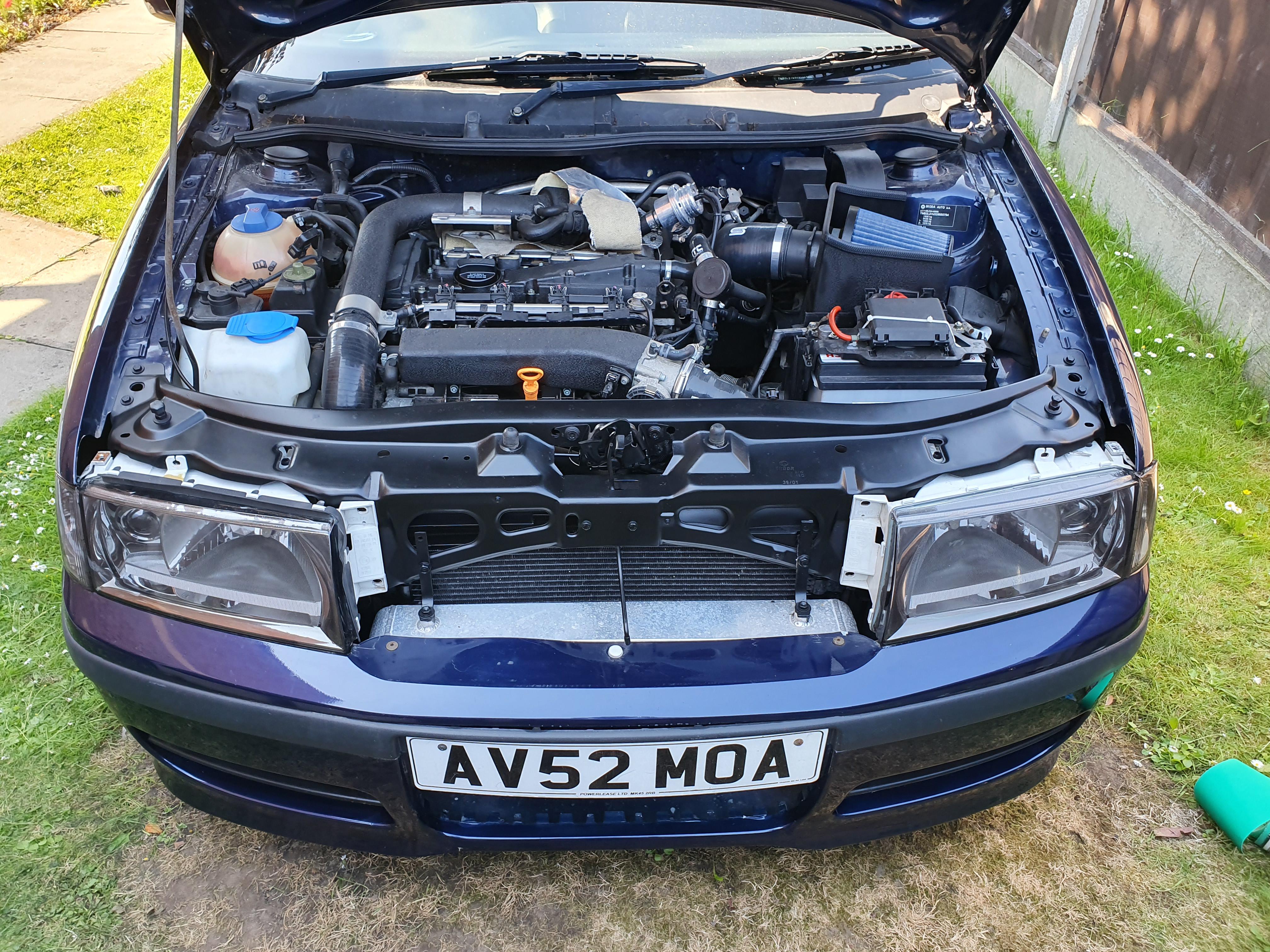 Painted the top bracket. Engine bay starting to look clean | Scrolller