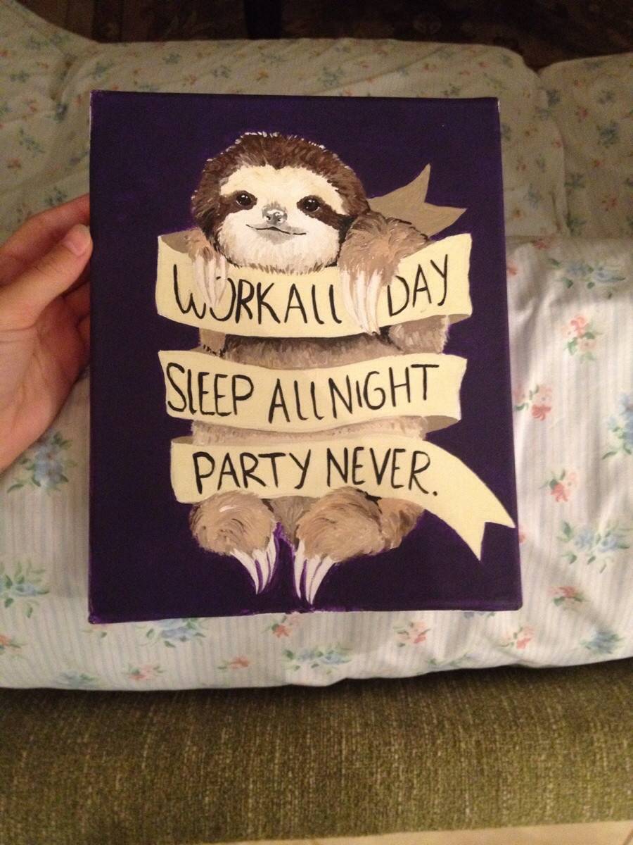 Painted this sloth for my boss! (X-post /r/sloths) | Scrolller