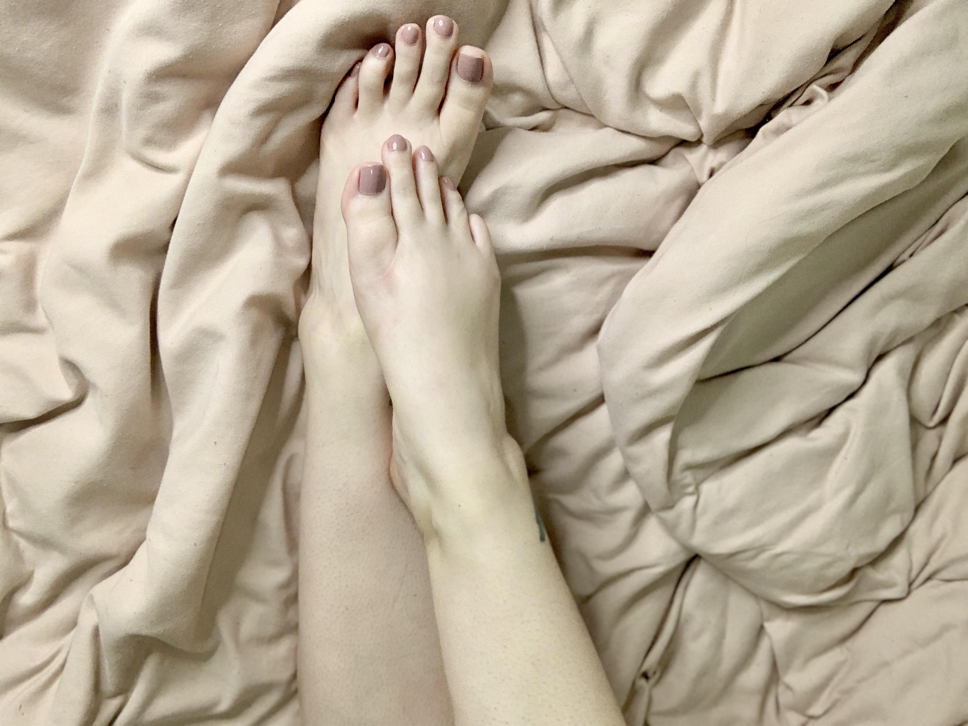 Pale feet. Pale polish. Pale sheets. | Scrolller
