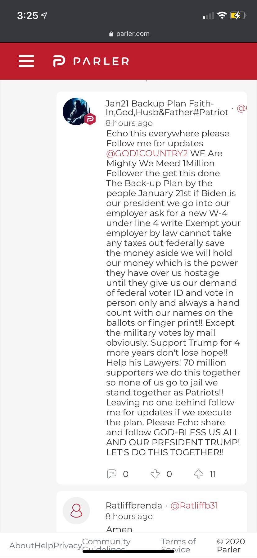 Parler: Tax Evasion Edition. | Scrolller