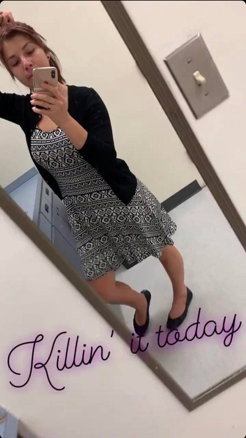 Pattern Dress Mirror Selfie | Scrolller