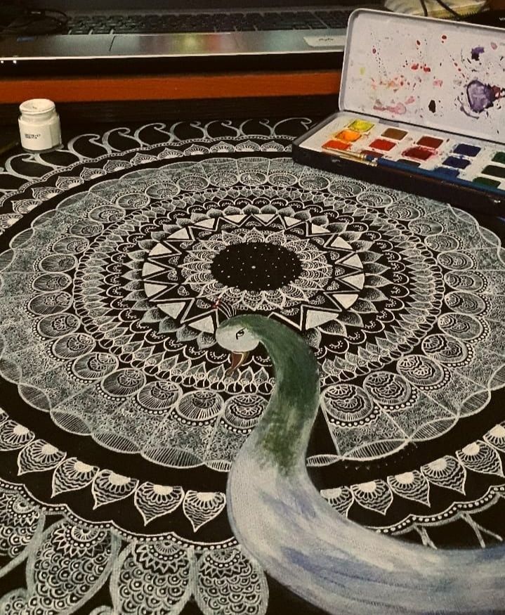 Peacock feather Mandala | Scrolller