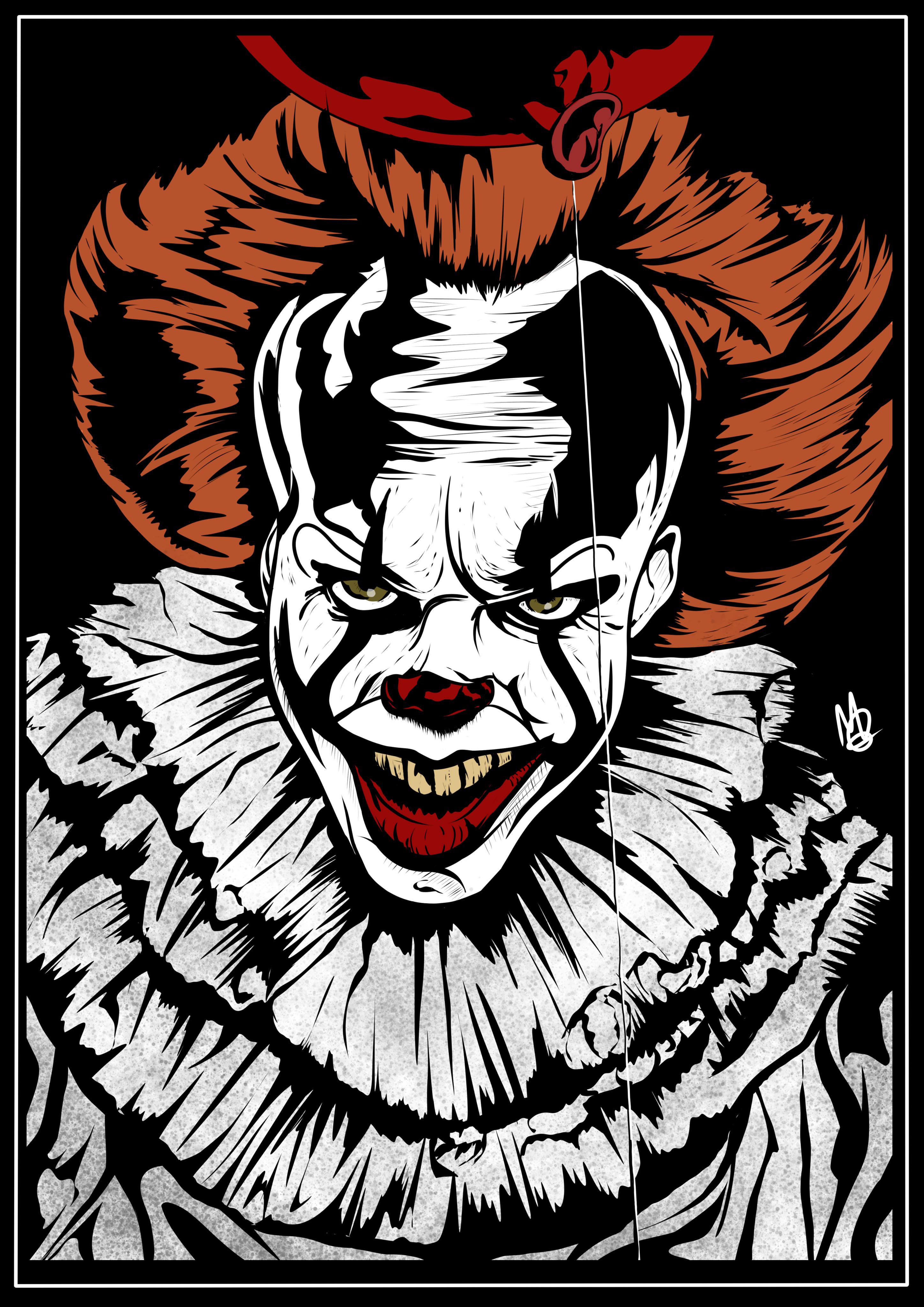 Pennywise the dancing clown - drawn by me using Krita. | Scrolller