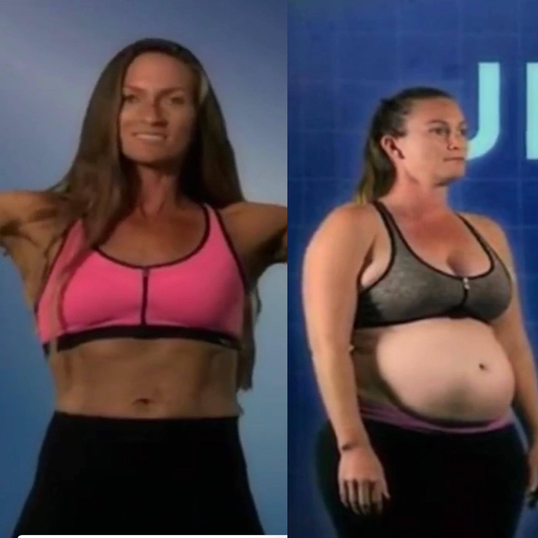 Personal trainer loose her control and gain 50 pounds!! (From 131-181 ...