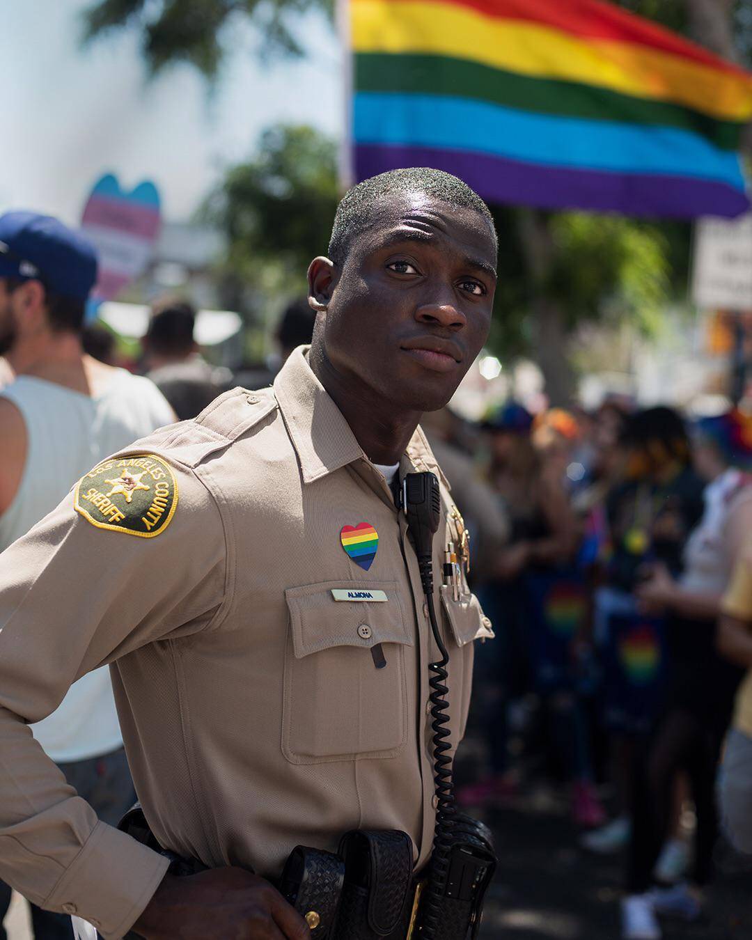 Photo I took of an LA County Sheriff’s deputy at the Los Angeles Pride Parade. | Scrolller