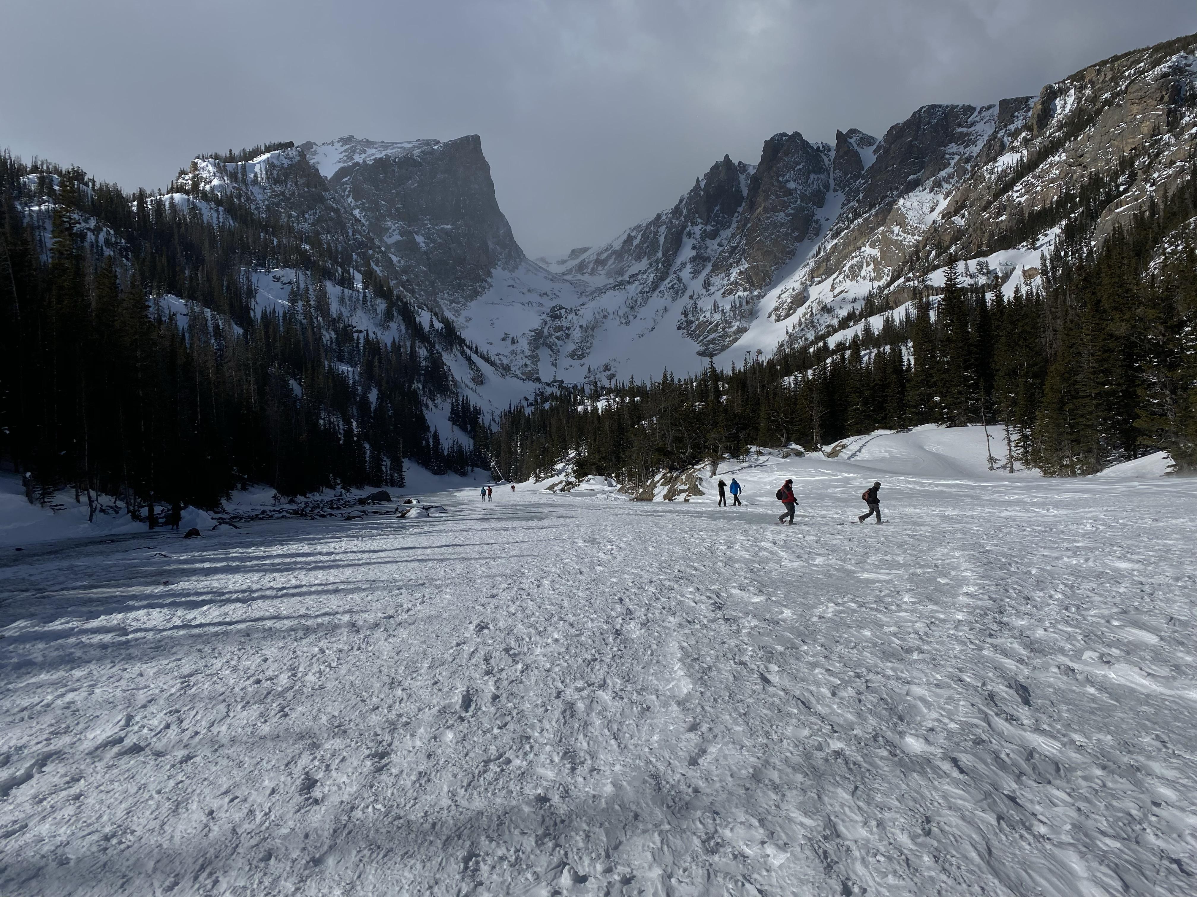 Photo of Dream Lake I got this winter, Colorado. Beautiful hike in the winter. [OC] | Scrolller