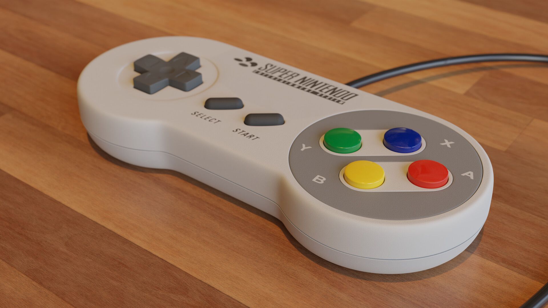 Photorealistic SNES Controller modeled in Blender | Scrolller