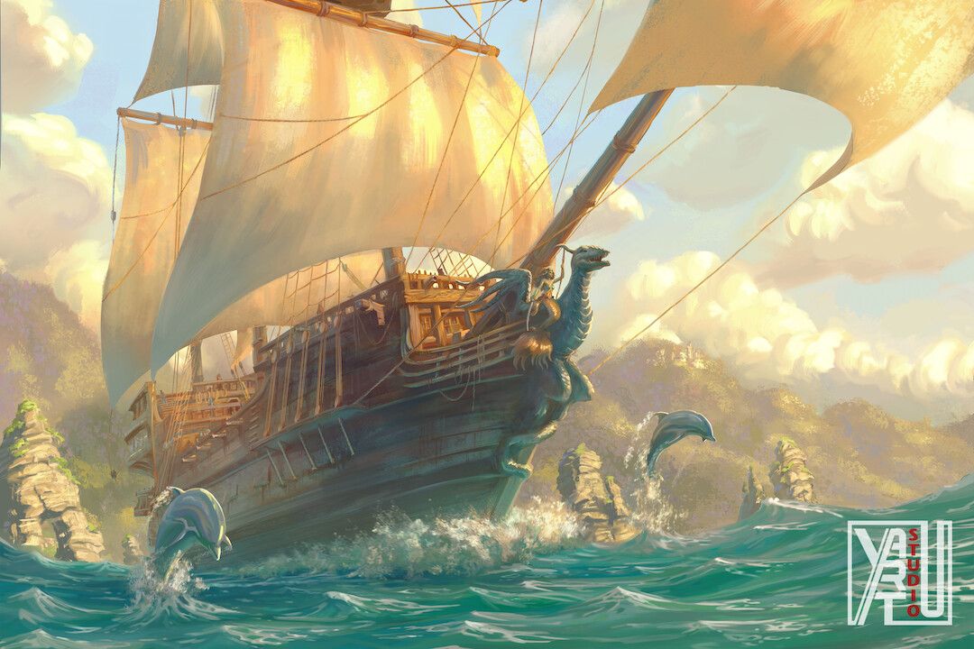 Pirate Ship by Yasushi Matsuoka | Scrolller