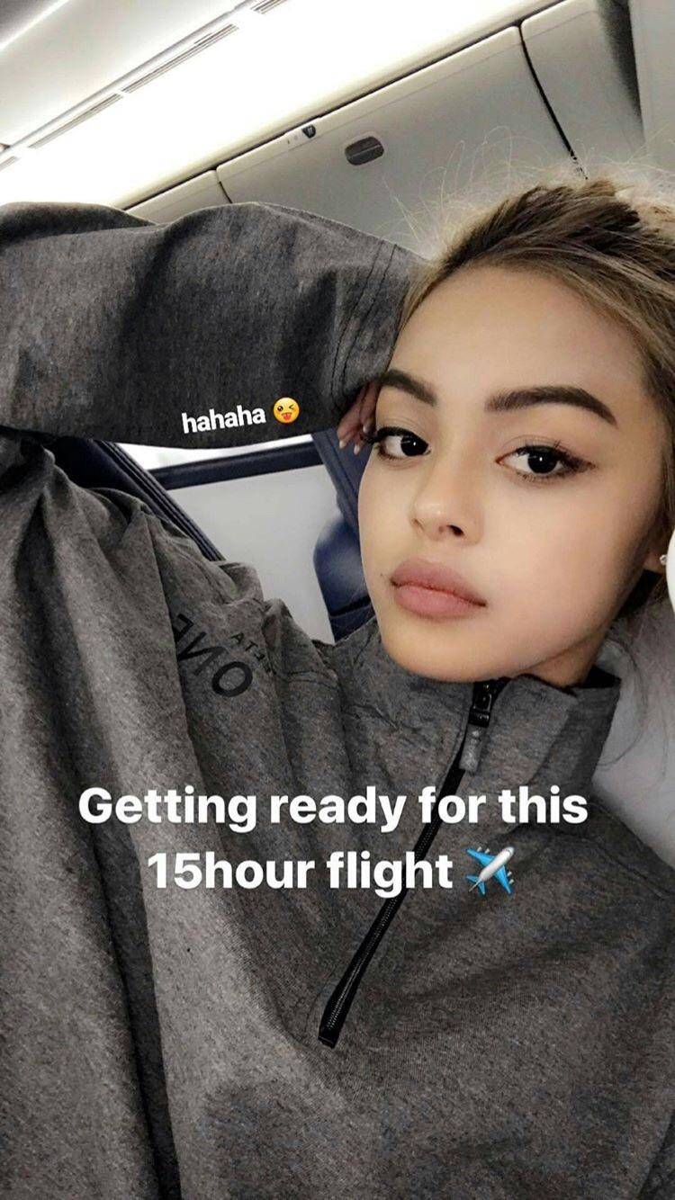 Plane cabin selfie. | Scrolller