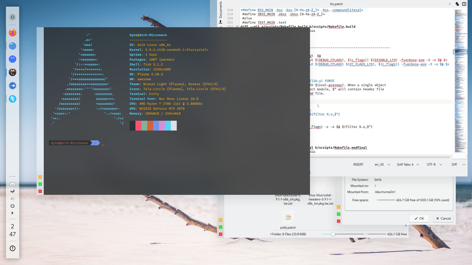 [Plasma+AwesomeWM] BluCrystal | Scrolller