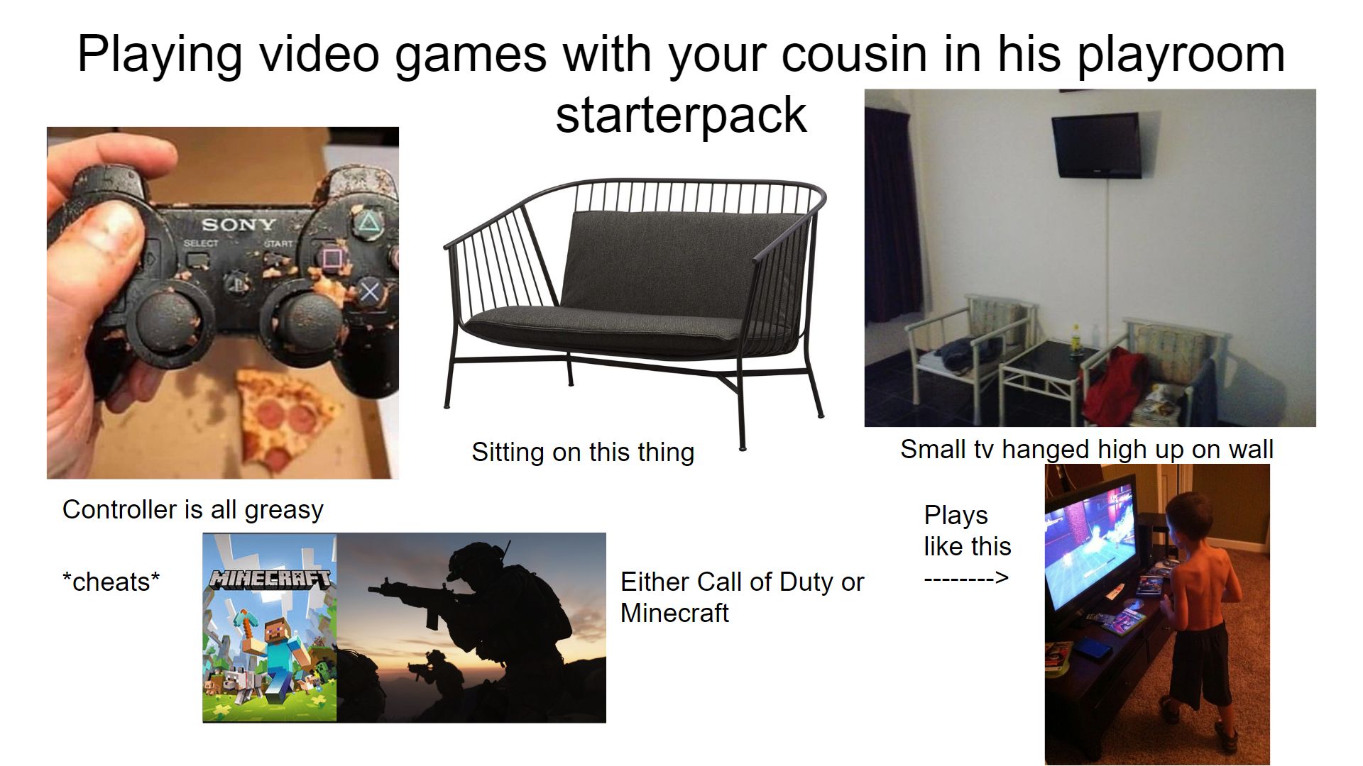 Playing Video Games With Cousin In His Room Starterpack Scrolller